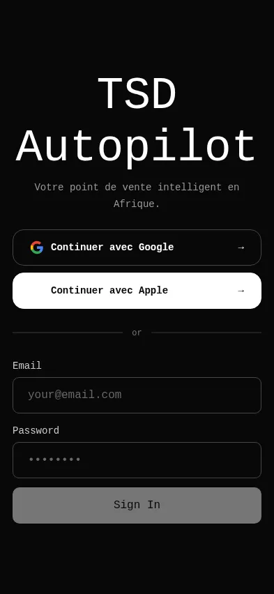TSD Autopilot POS App