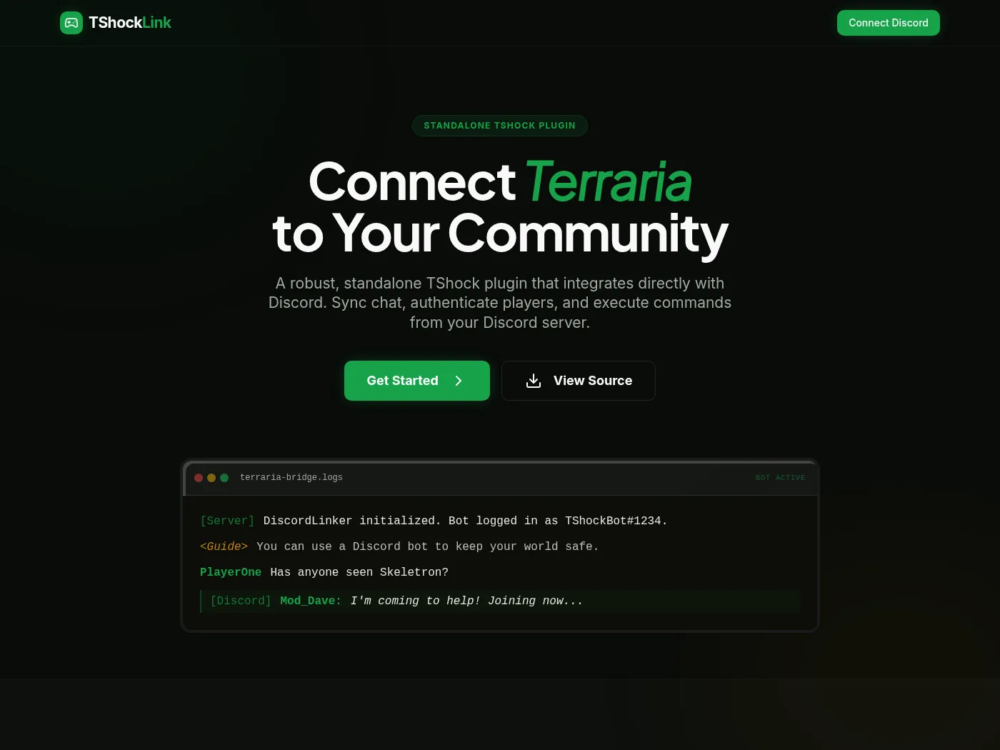 TShock Discord Linker