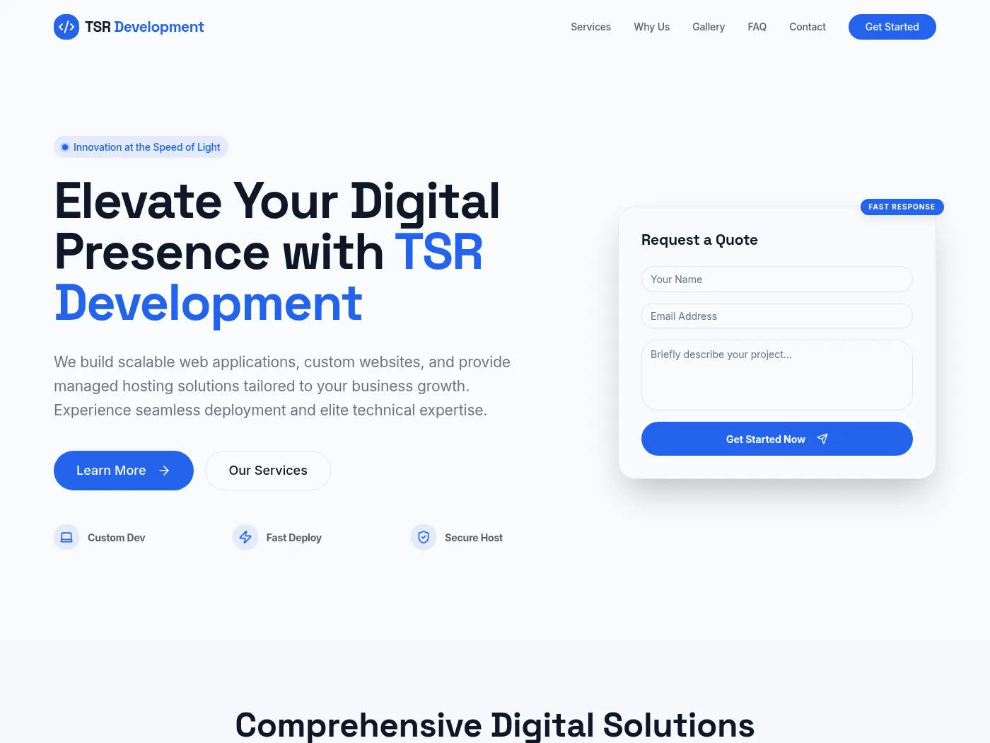 TSR Dev Website