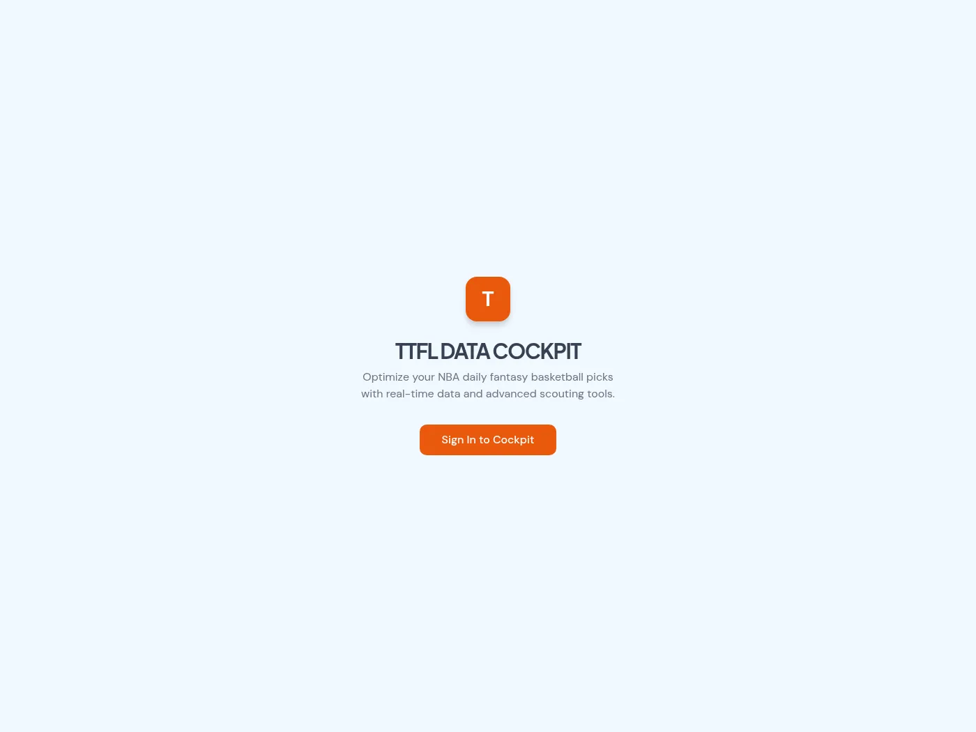 TTFL Data Cockpit