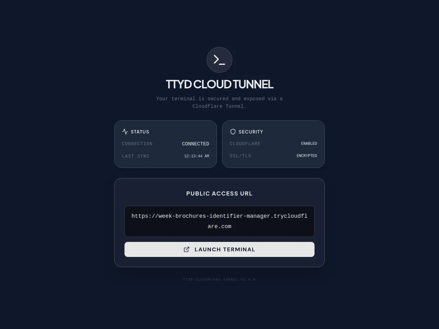 TTyd Cloudflare Tunnel