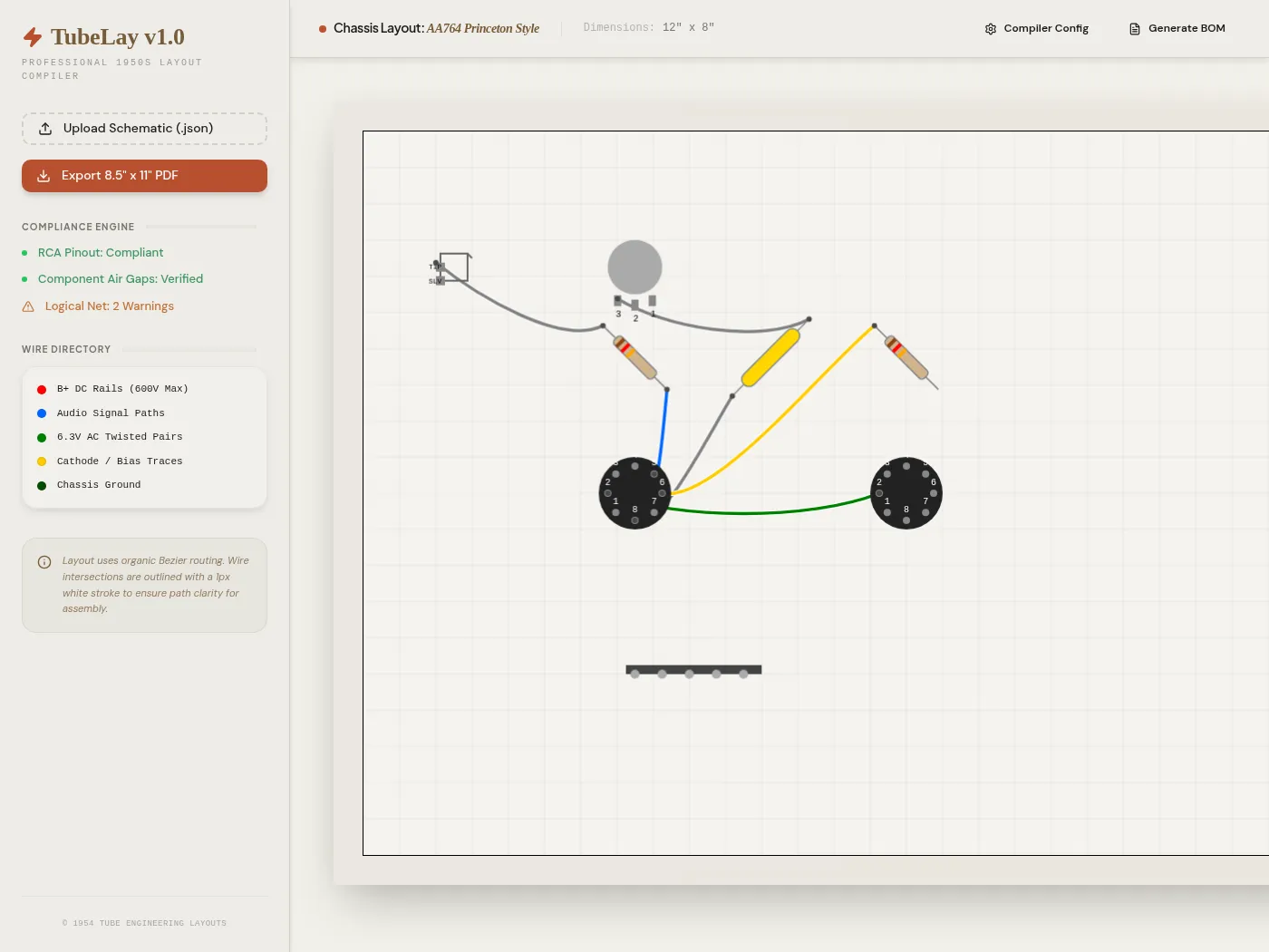 Fender-Style Tube Amp Layout Tool