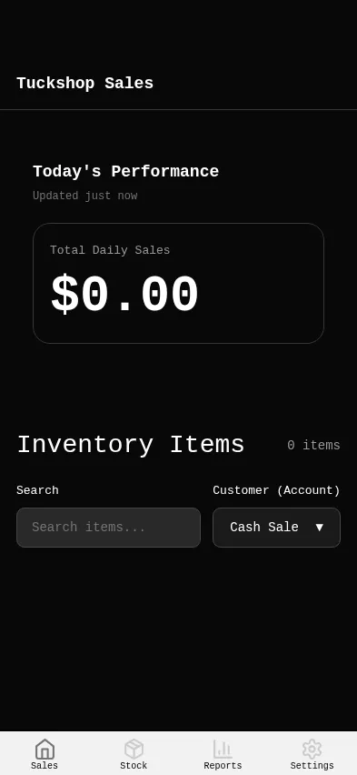 Tuckshop Sales Manager