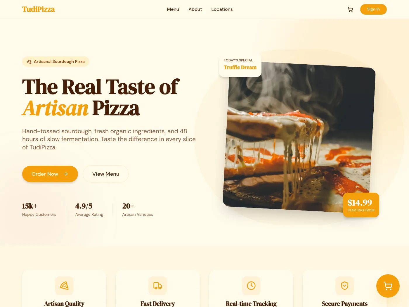 TudiPizza Web Portal