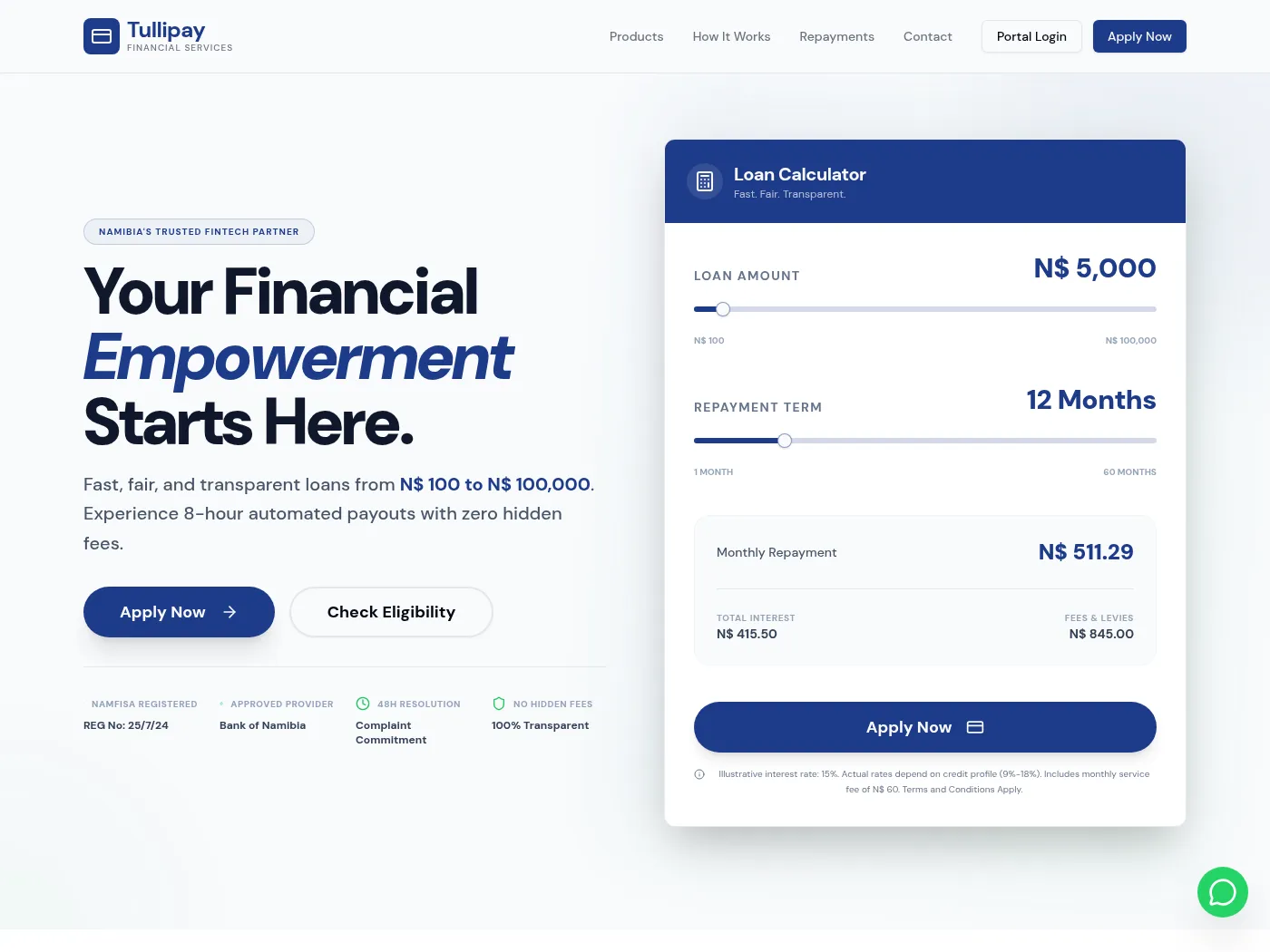 Tullipay Fintech Website