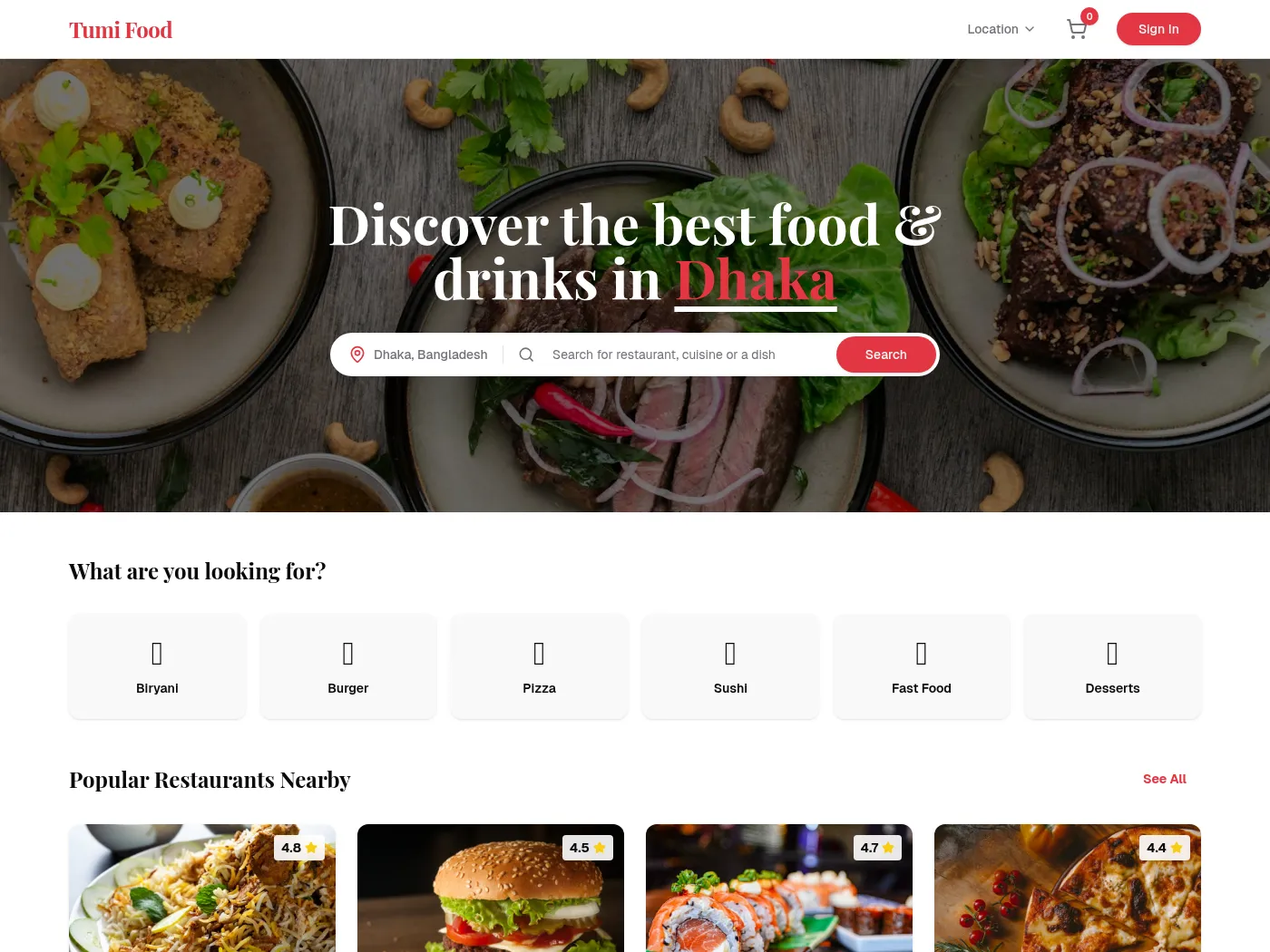 Tumi Food Delivery App