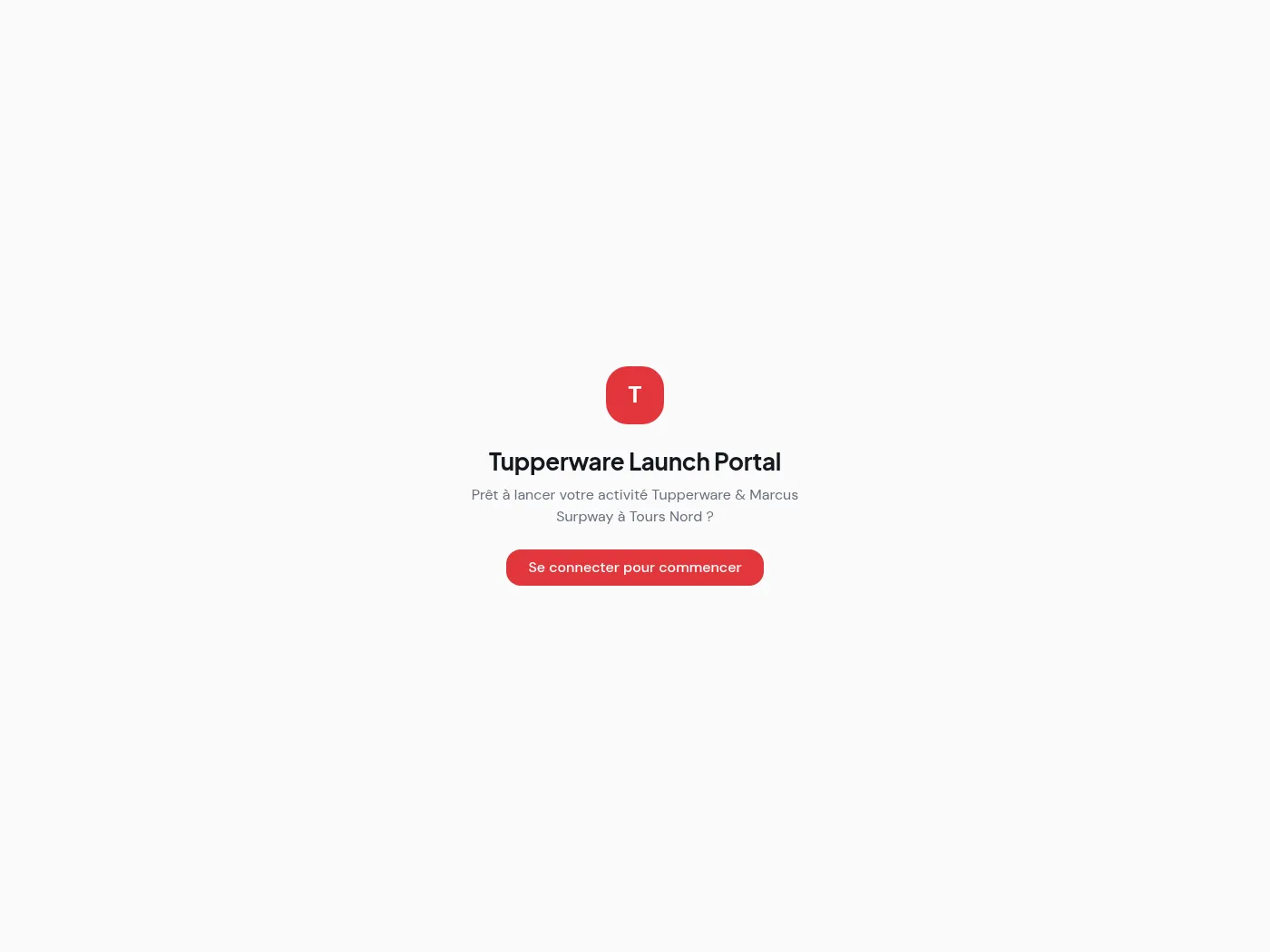 Tupperware Launch Portal