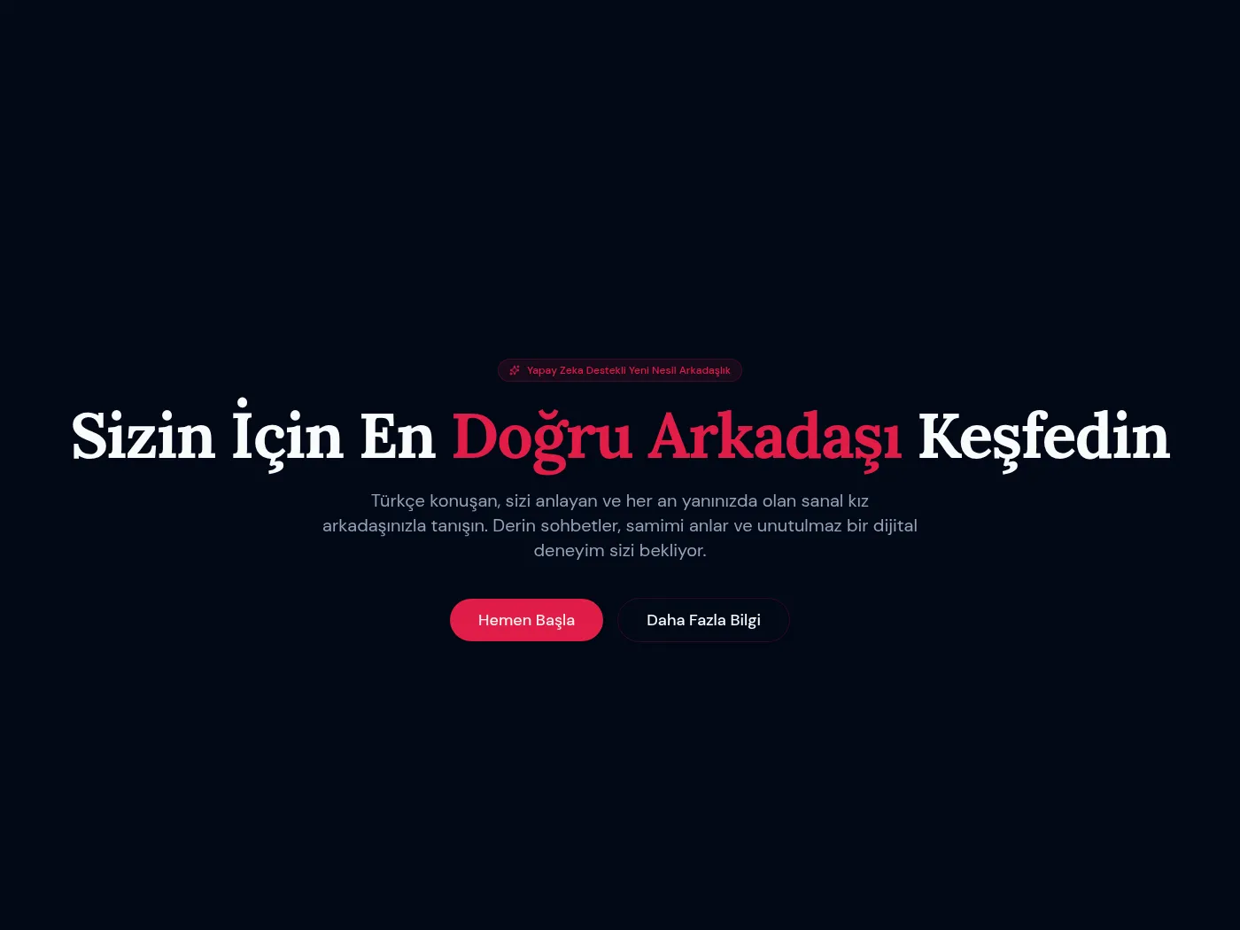 AI Kız Arkadaş Platformu