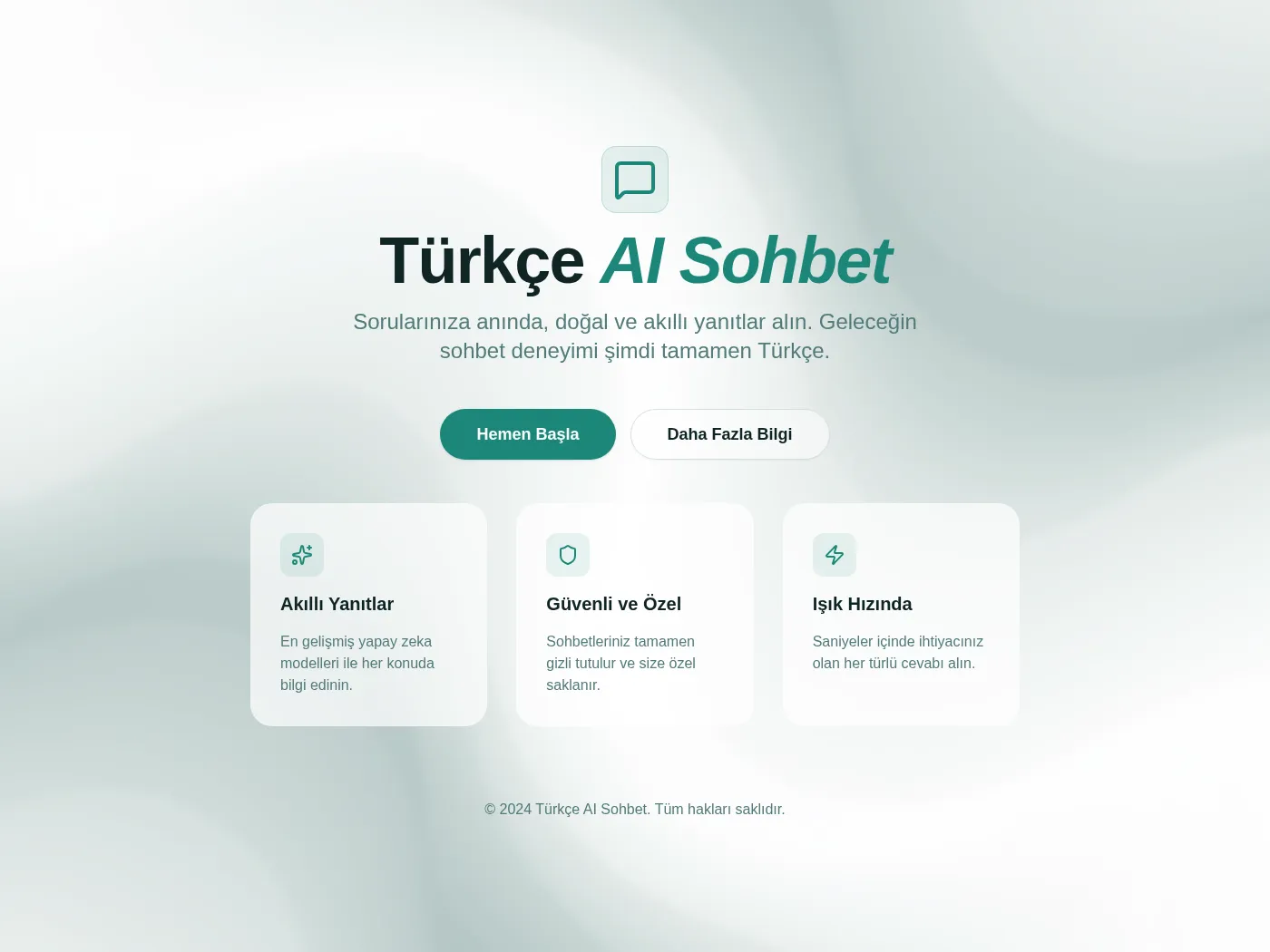 Türkçe AI Sohbet