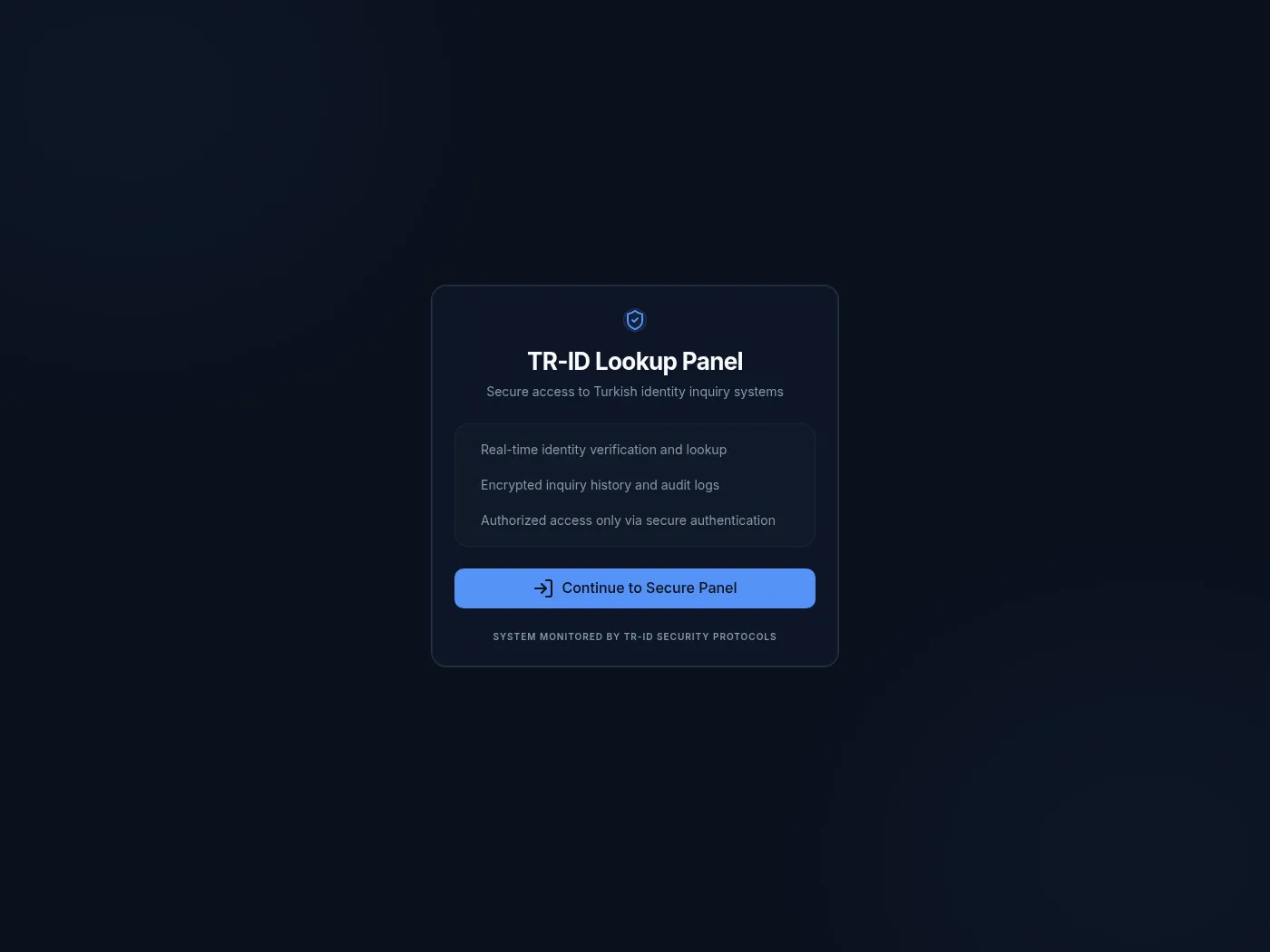 Turkish ID Lookup Panel