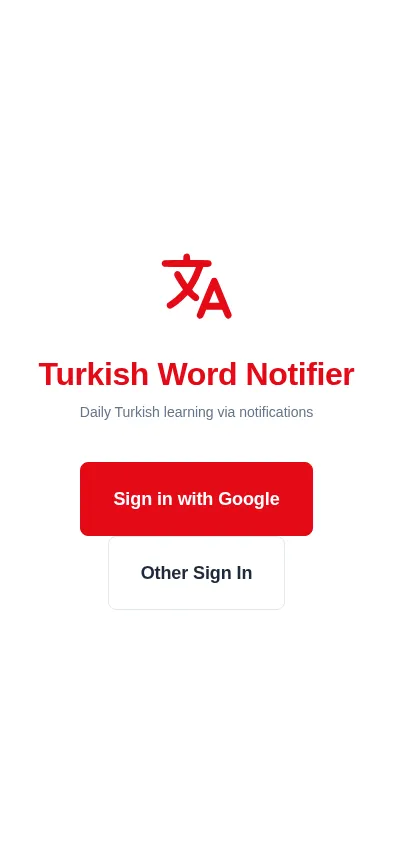 Turkish Word Notifier