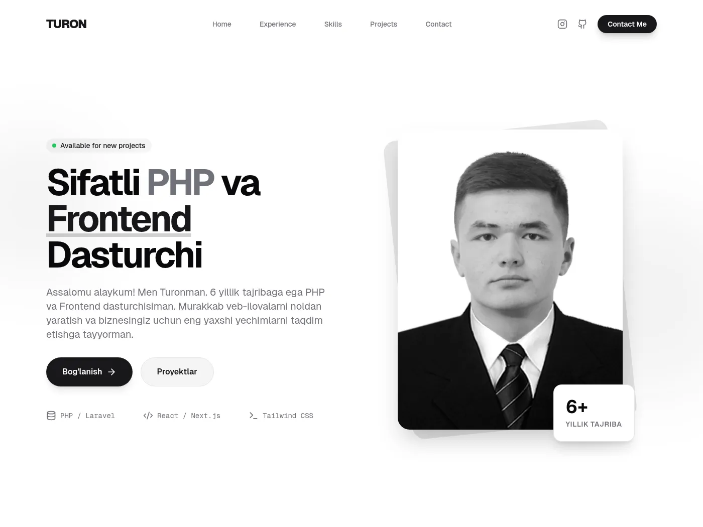 Turon Portfolio Site