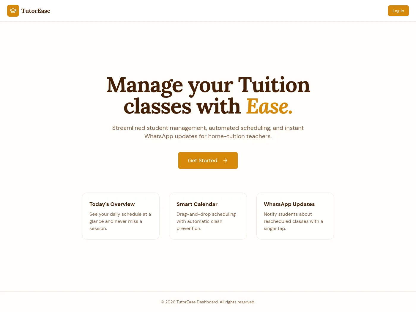 TutorEase Dashboard