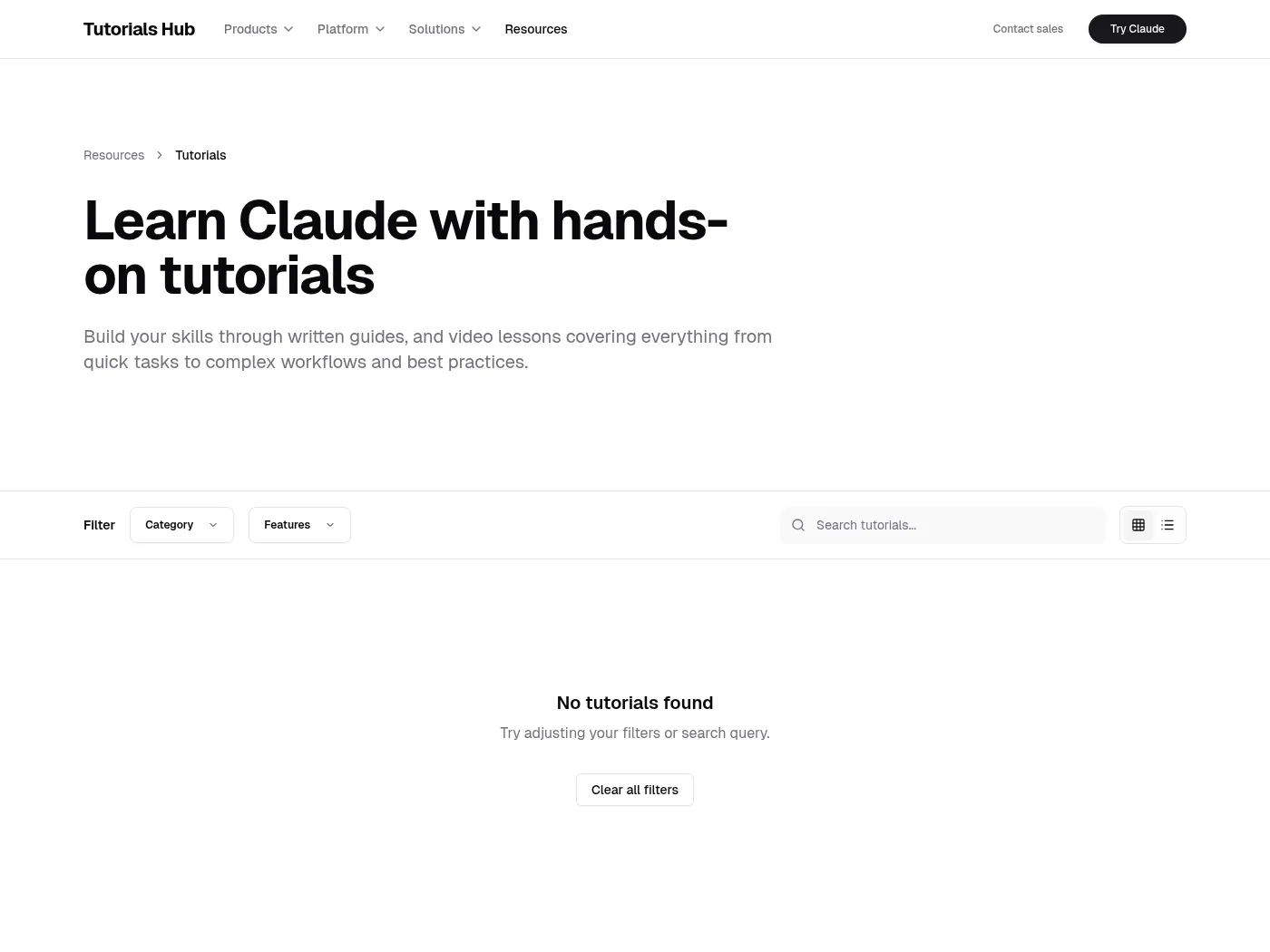 Tutorials Hub Clone