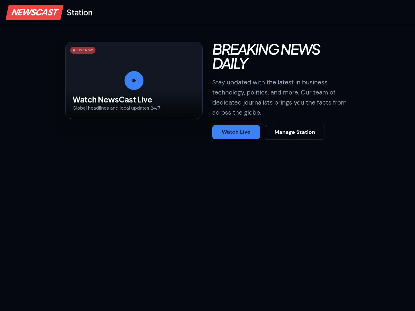 NewsCast Station