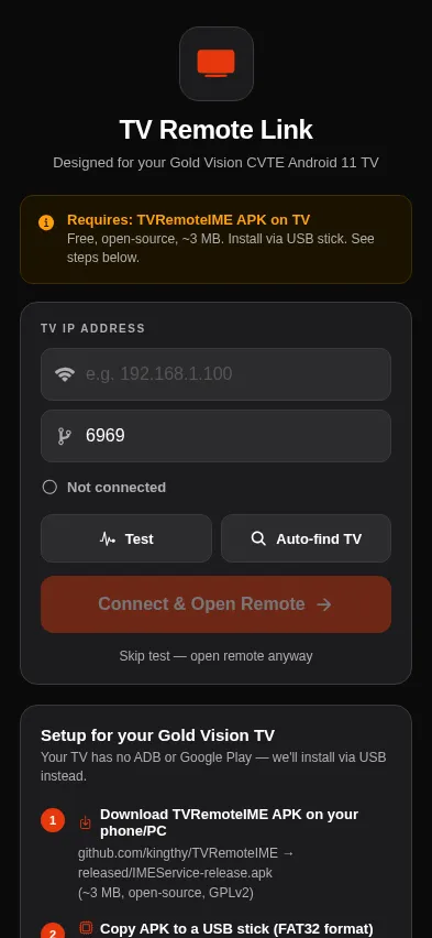 Smart TV Remote Link