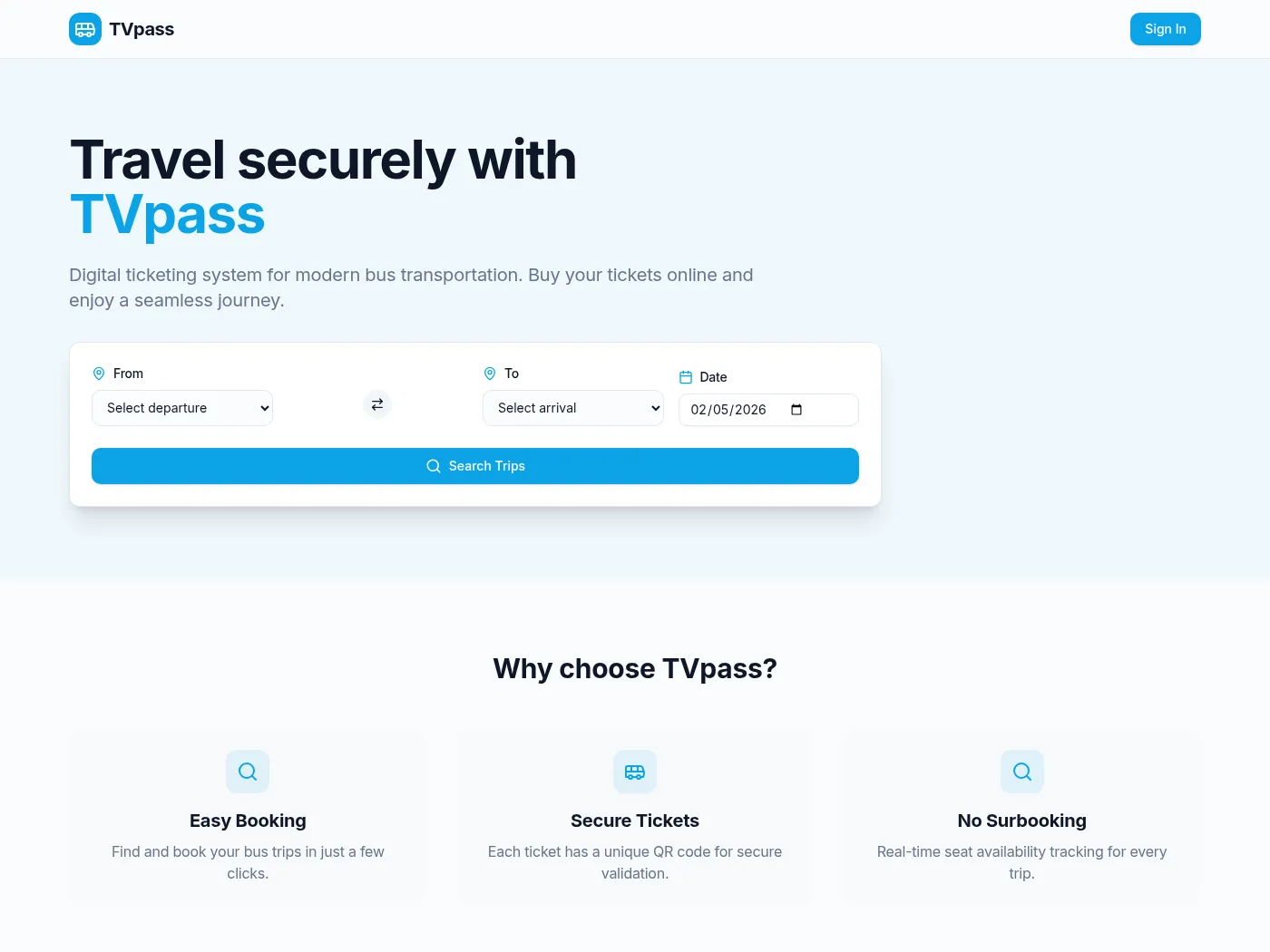 TVpass Ticketing Platform