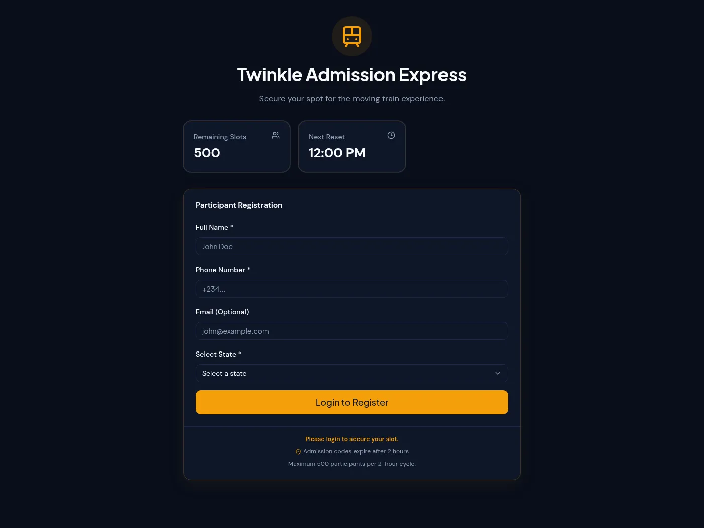 Twinkle Admission Express