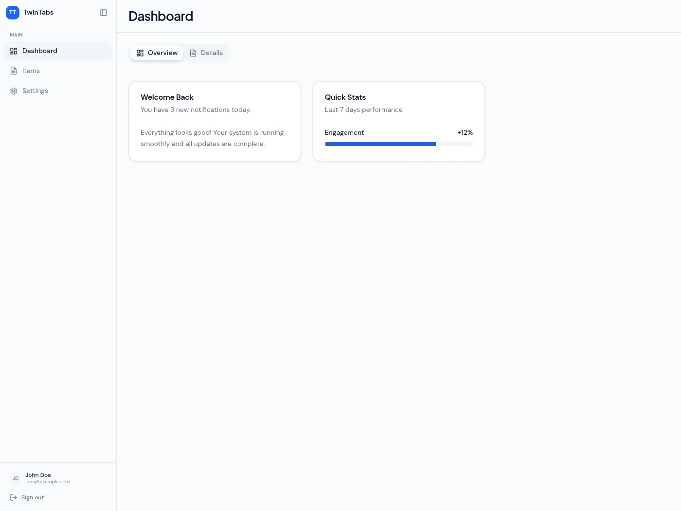 TwinTabs UI