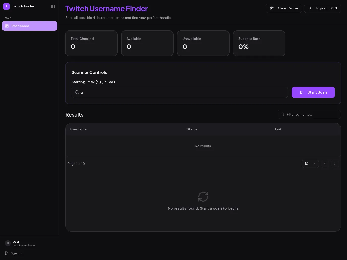 Twitch Username Finder