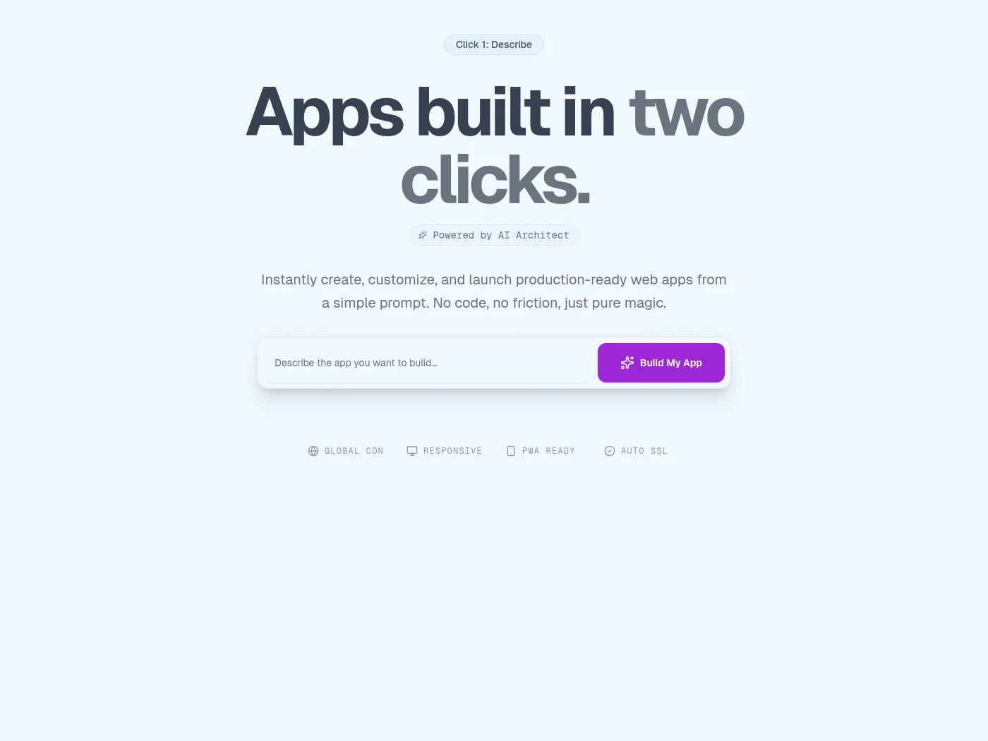 Two-Click Web App Builder