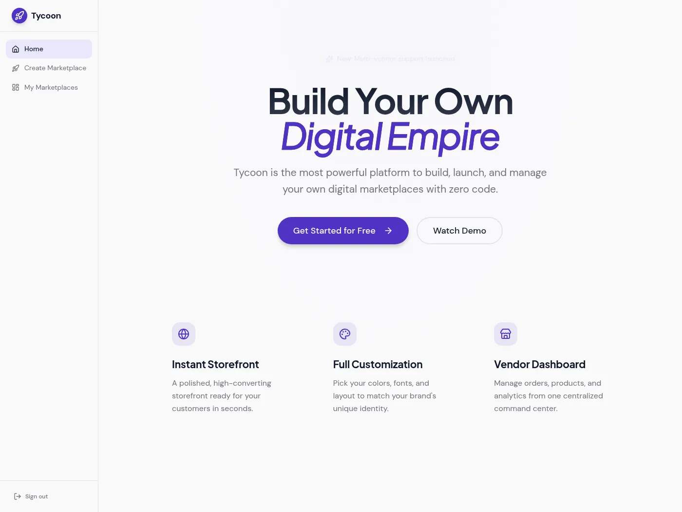 Tycoon Creator Marketplace