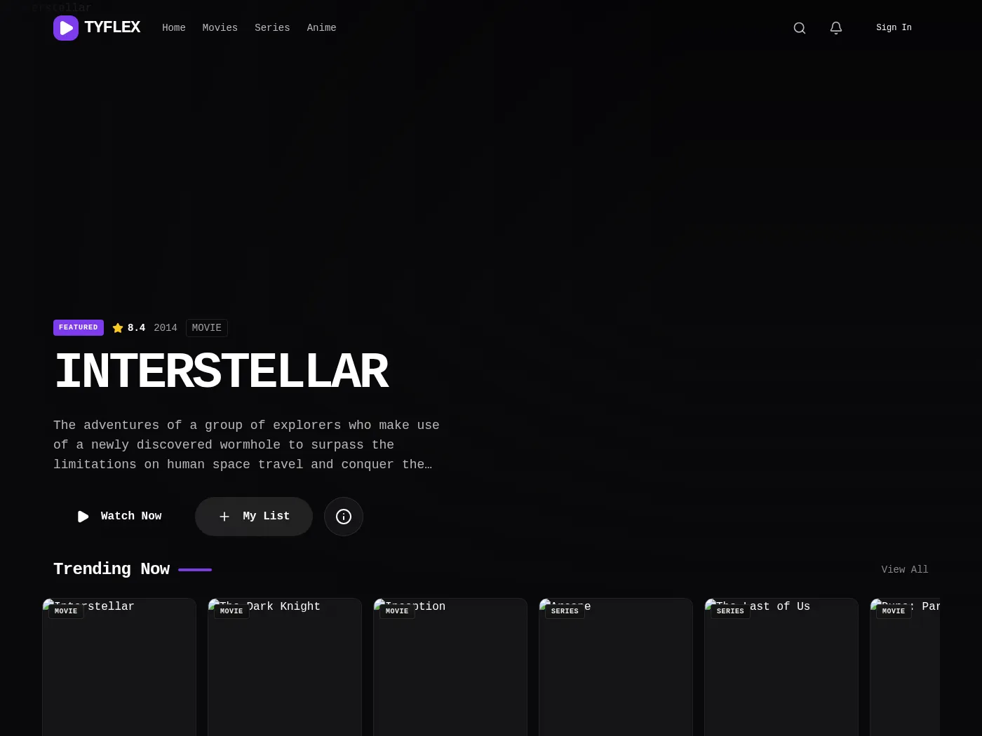 Tyflex Movie Web Clone