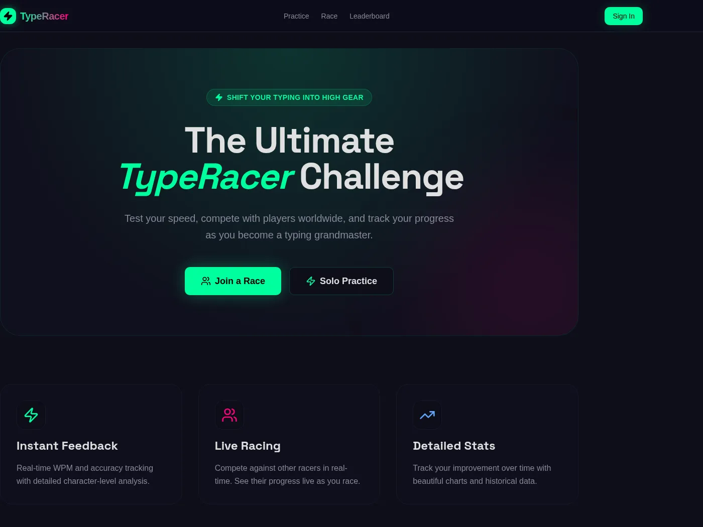 TypeRacer Challenge