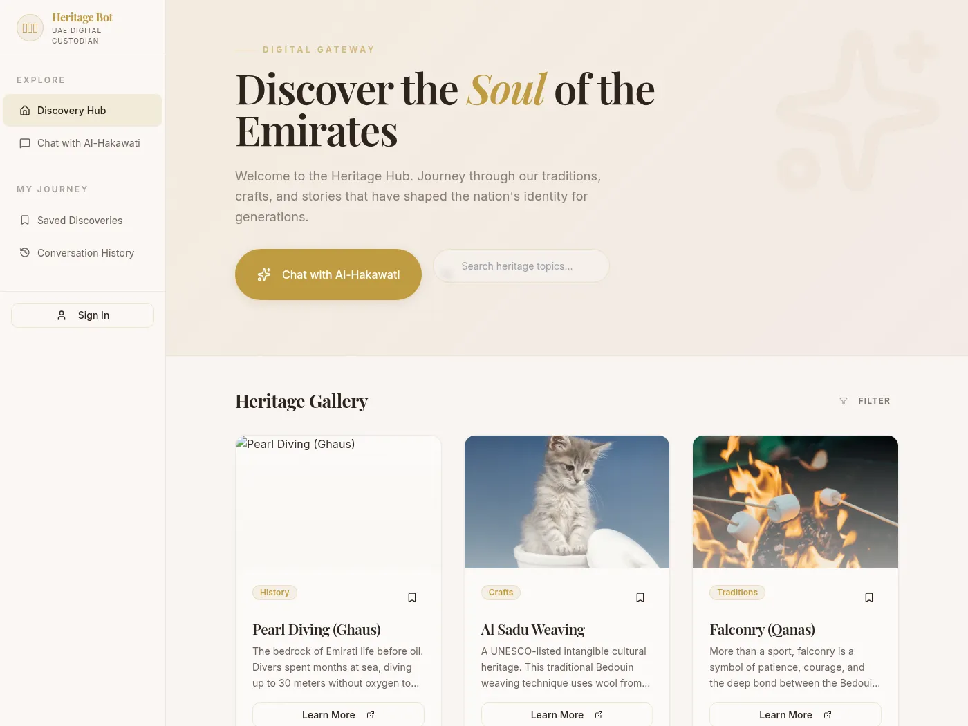 UAE Heritage Bot