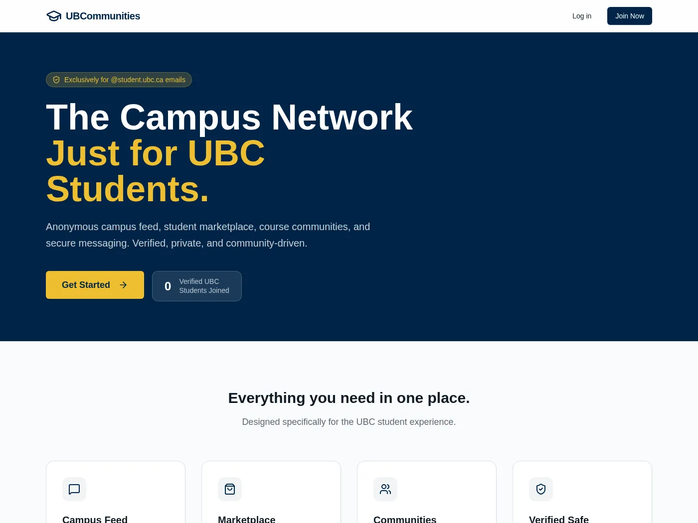 UBCommunities MVP