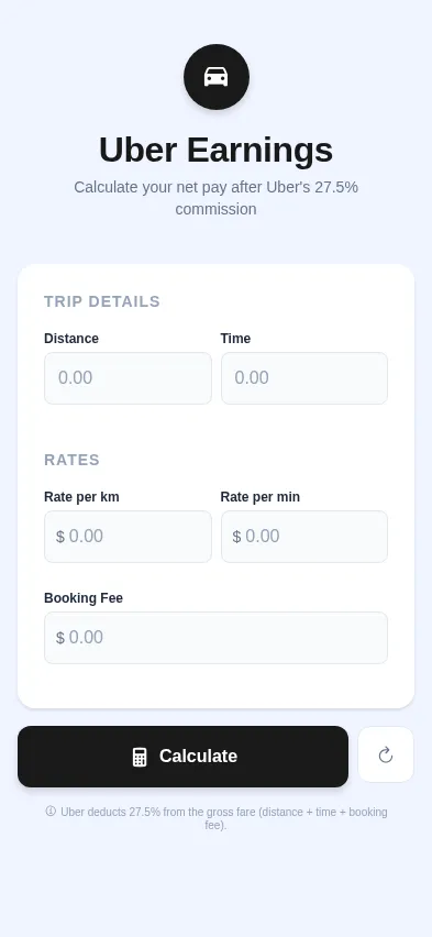 Uber Earnings Calculator