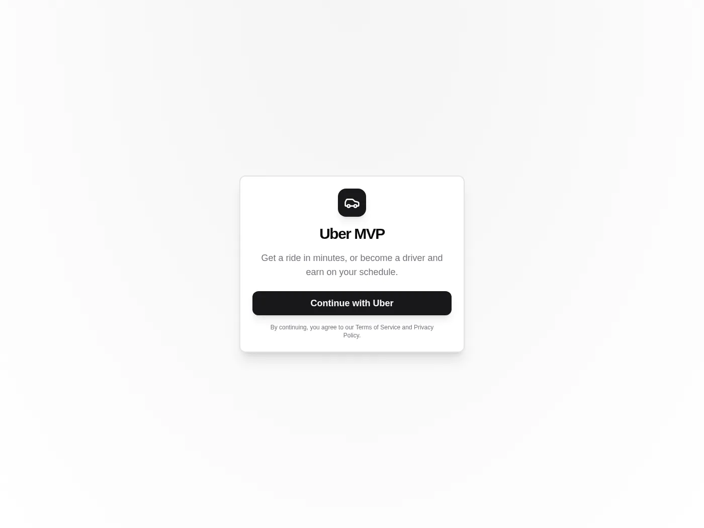 Uber MVP