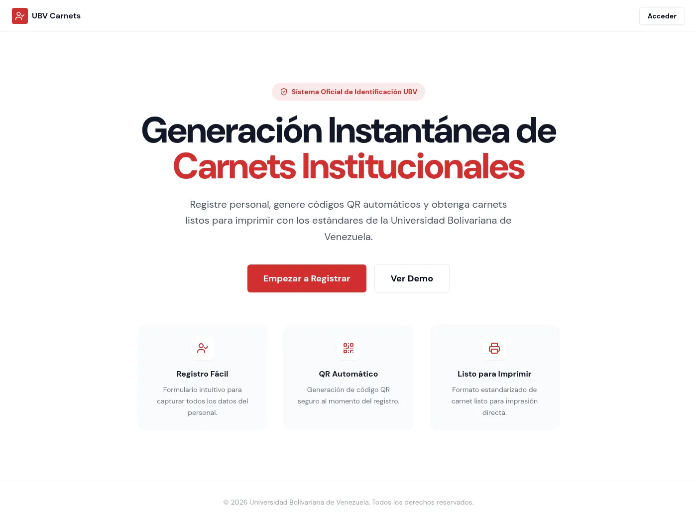 UBV ID Card Generator