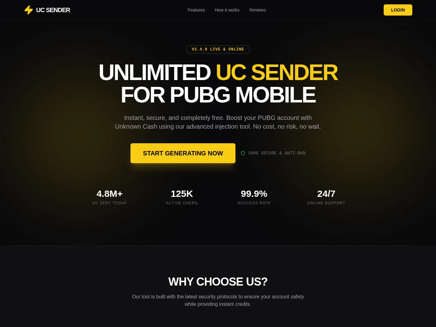 UC Sender for PUBG