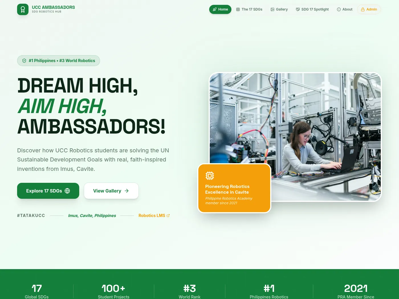UCC SDG Robotics Hub