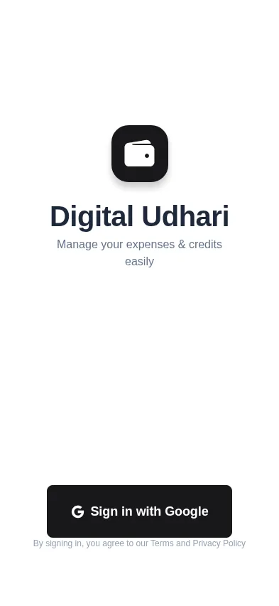 Digital Udhari Manager