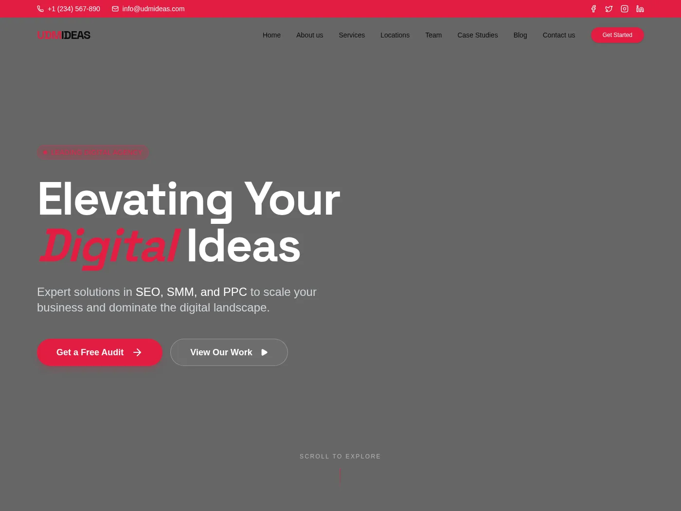 UDMIDEAS Digital Agency Site