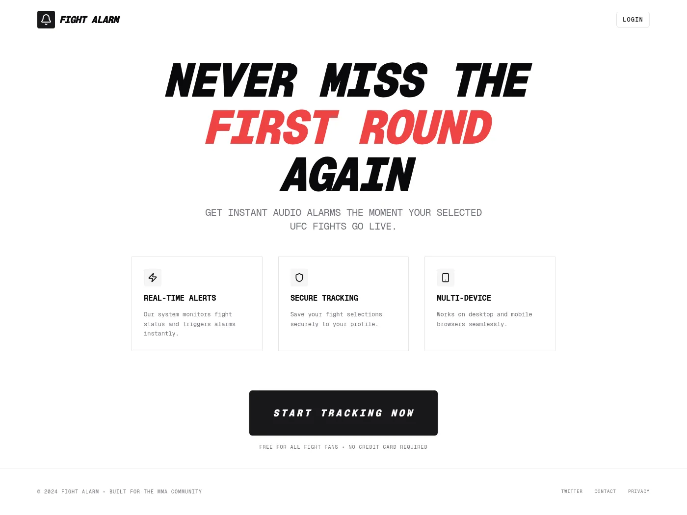 UFC Fight Alarm