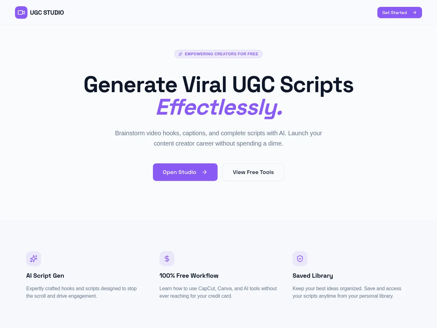 UGC AI Script Studio