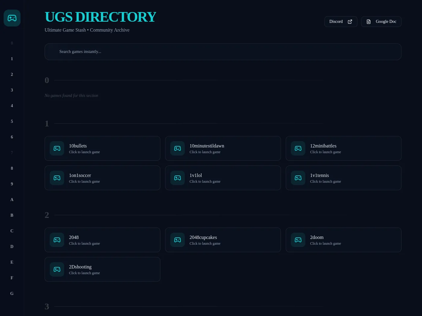 UGS Game Directory