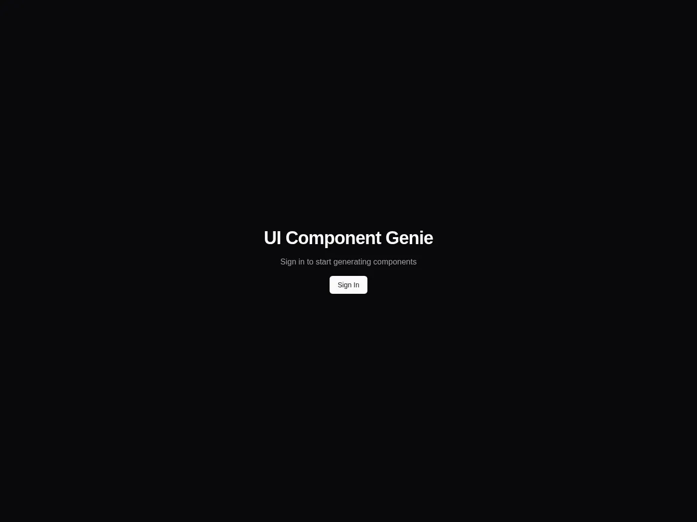 UI Component Genie