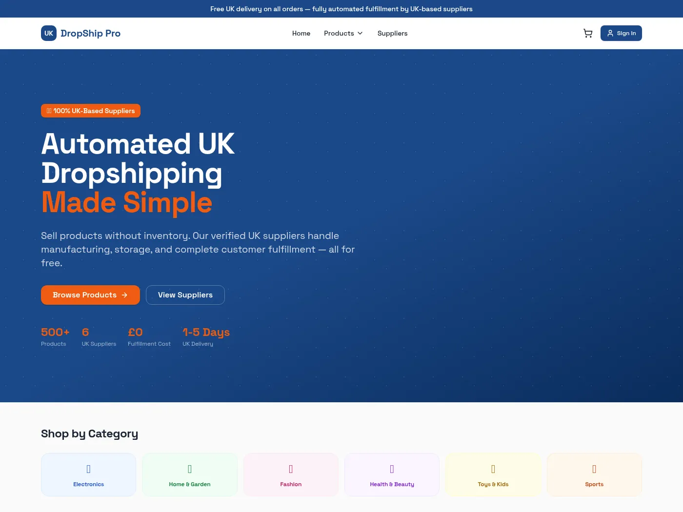 UK Dropship Store Pro