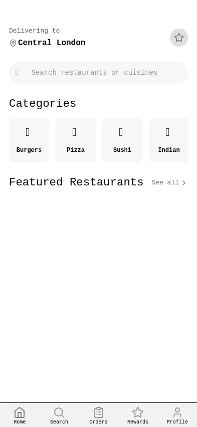 UK Bites Delivery App