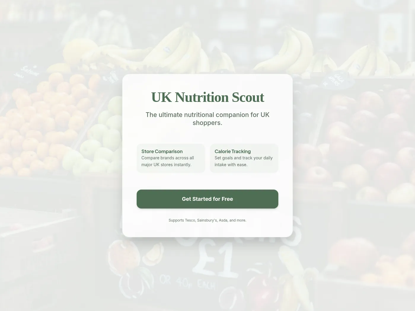 UK Nutrition Scout