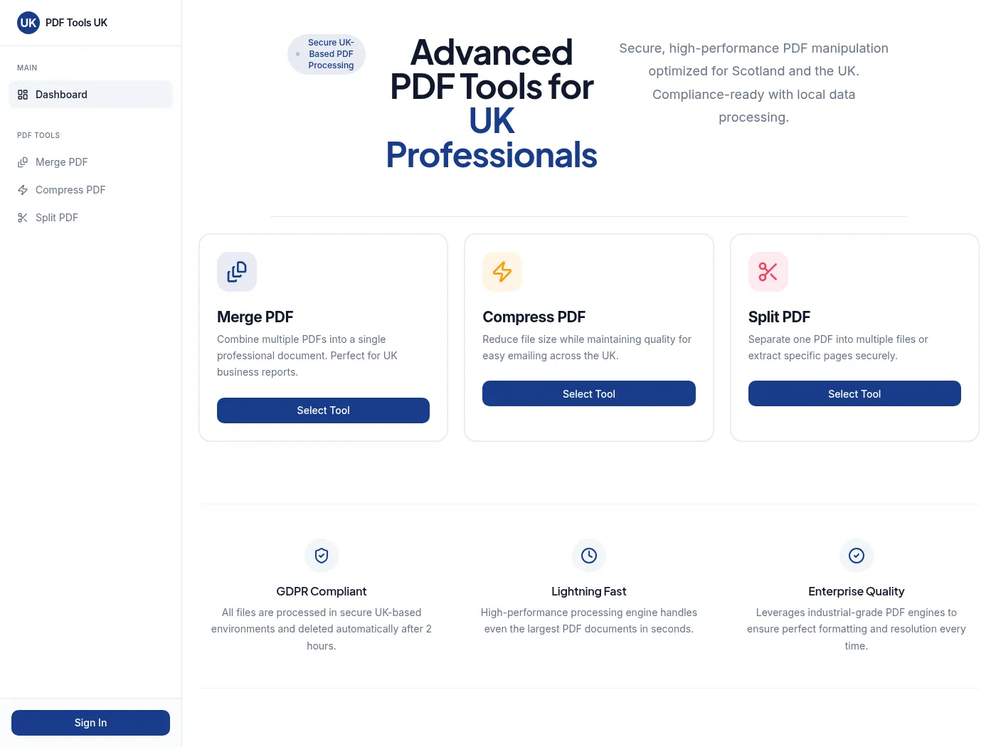 UK PDF Tools SaaS