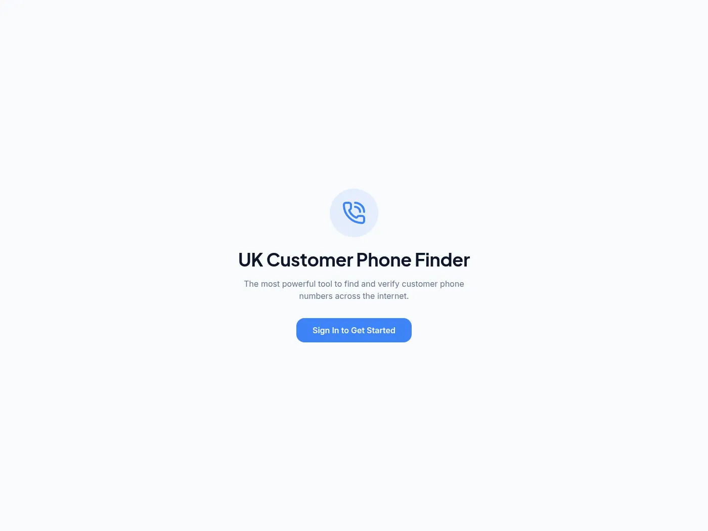 UK Customer Phone Finder