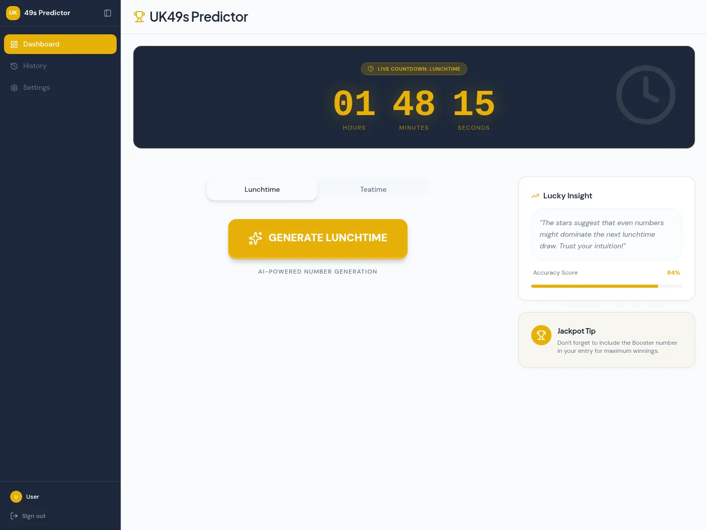 UK49s Predictor App