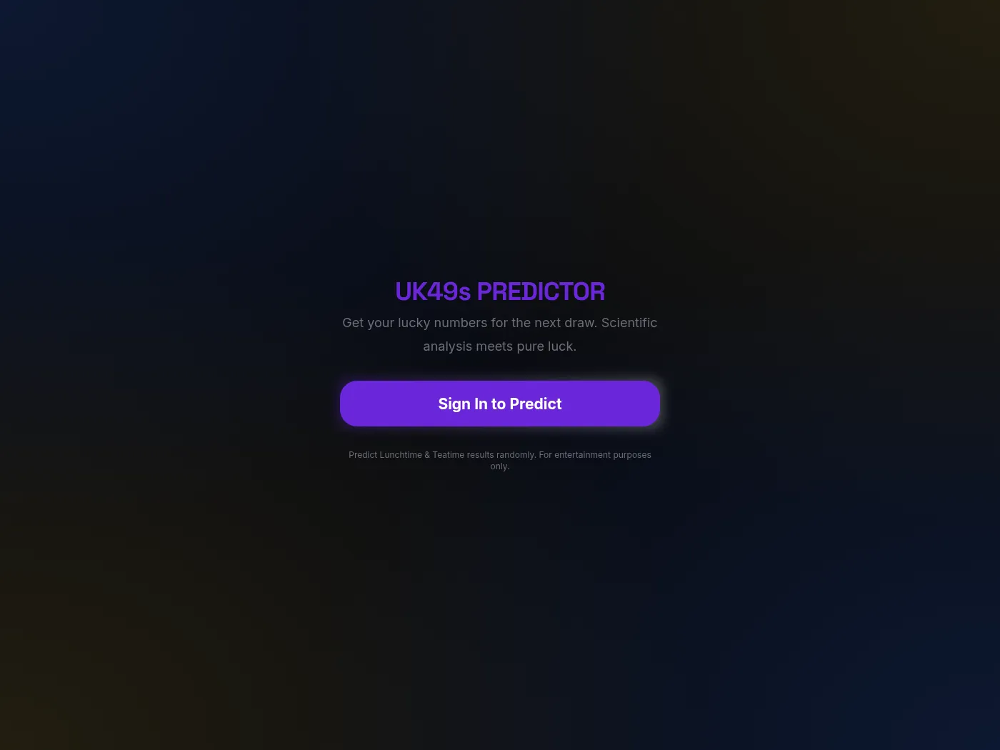 UK49s Predictor