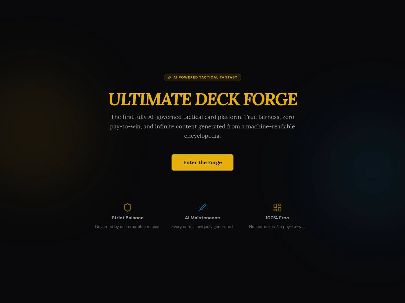 Ultimate Deck Forge AI