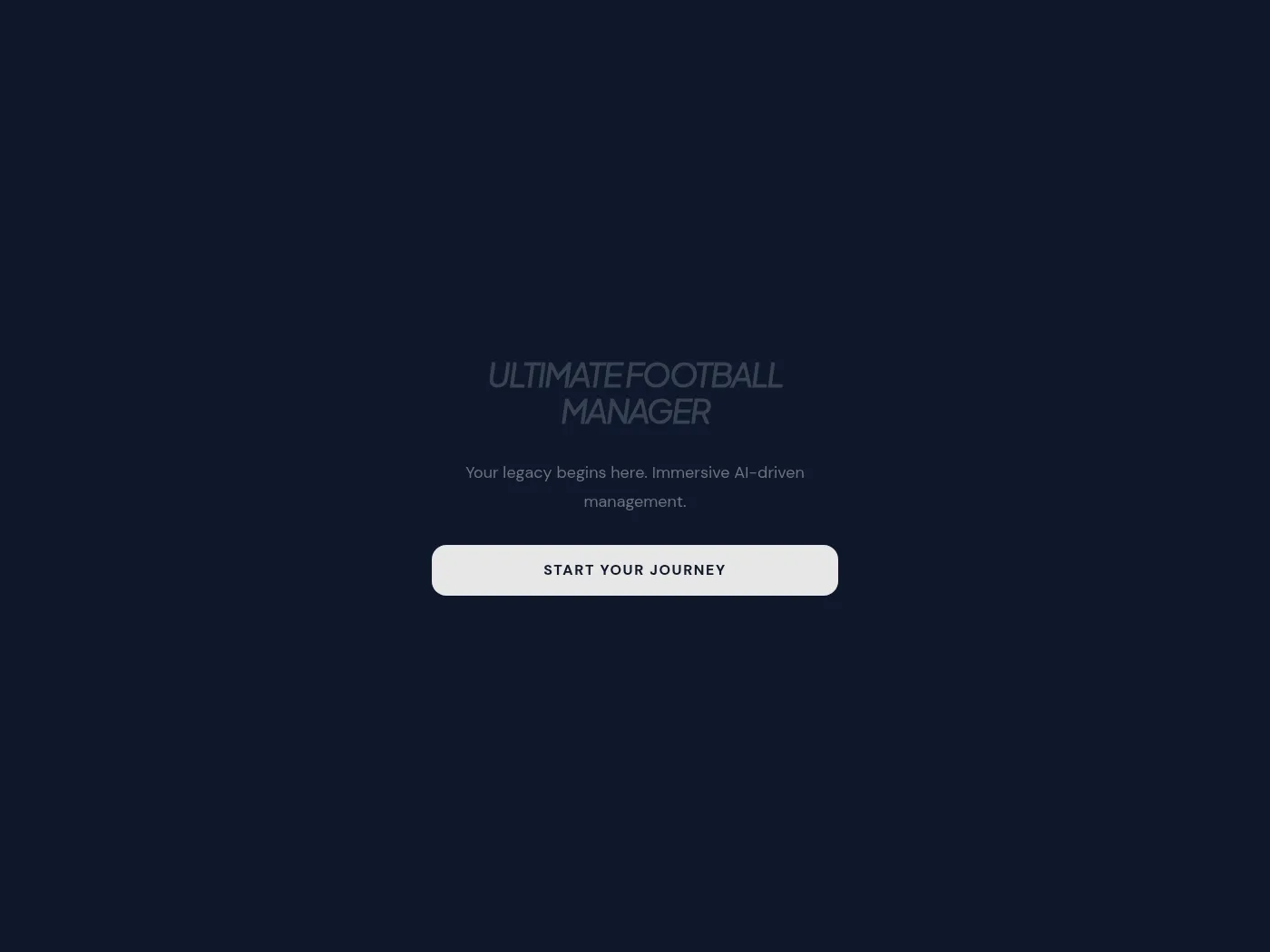 Ultimate Football Manager